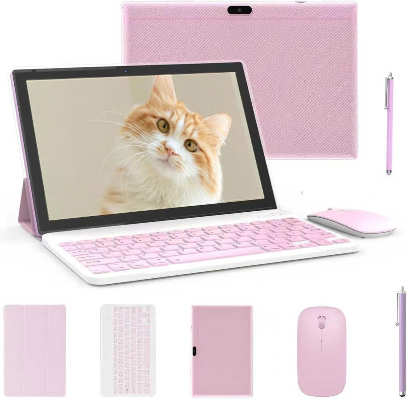 Tablet 2 in 1 Tablets 10 inch Tablet Set with Keyboard Case Stylus Pen ...