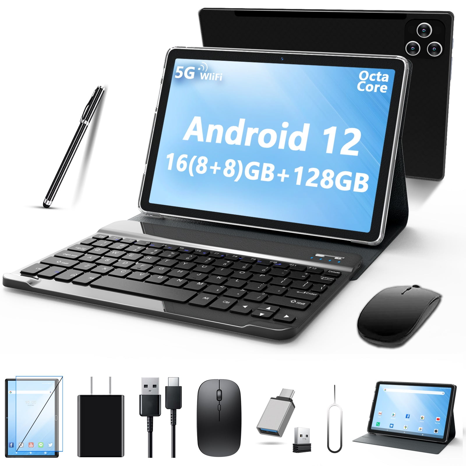 Tablet 2024 Latest Android Tablet 10 Inch Tablet5g Wi Fi Tablet Computer2 In 1 Tablet With 5143