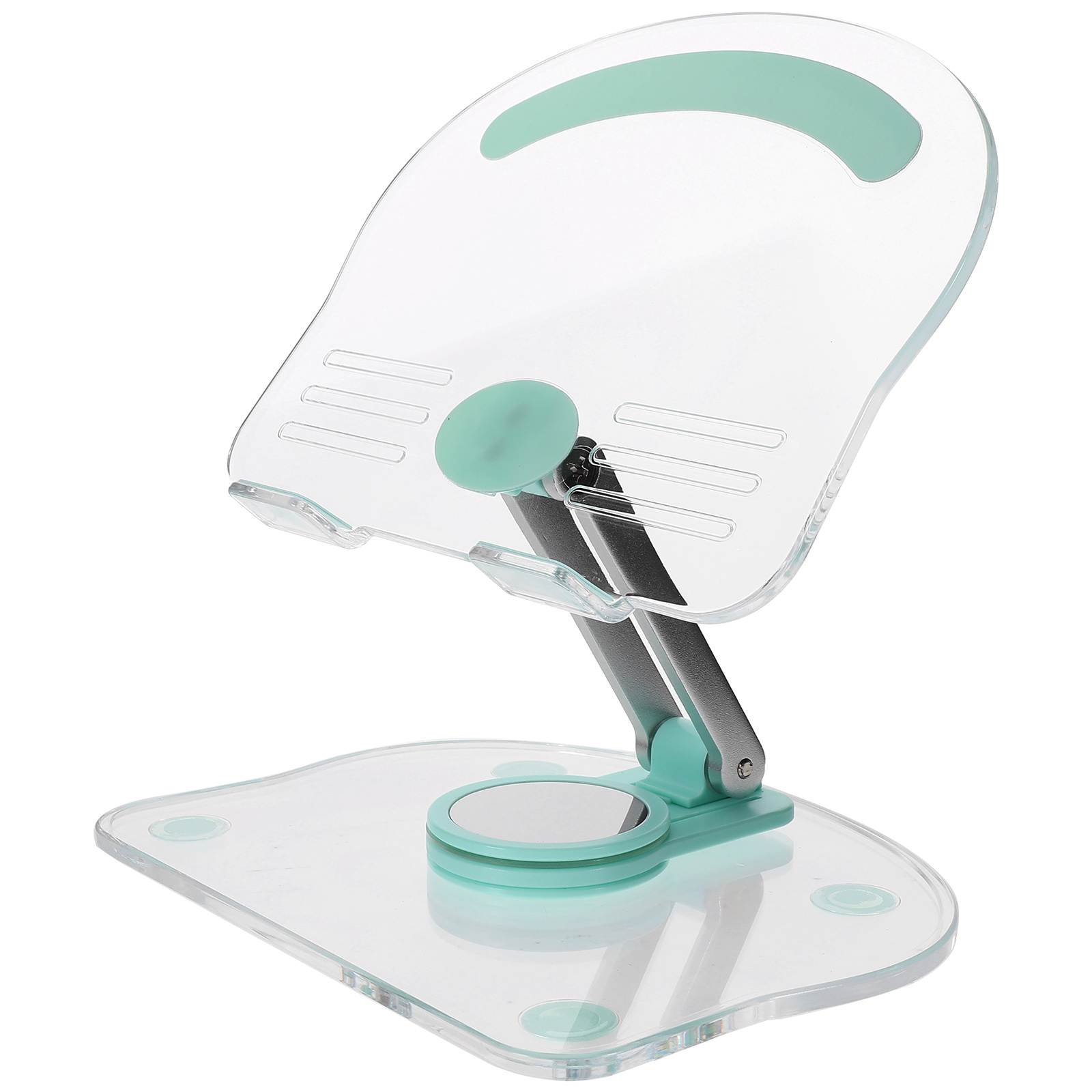 Tablet Acrylic Organizer Adjustable Bracket Stand Foldable Light Green ...