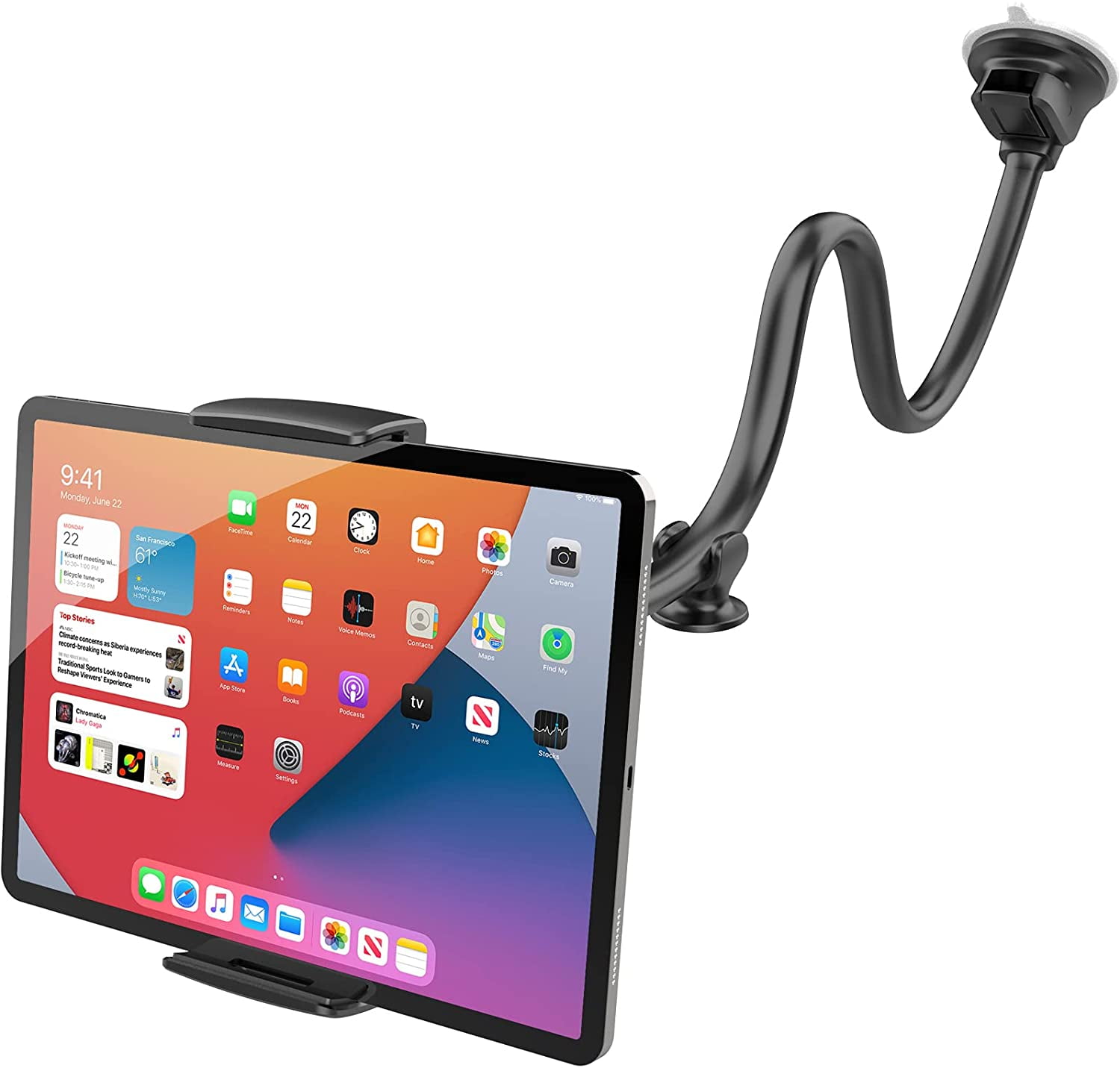 Tablet Car Mount for iPad Truck Holder Long Arm Extension Strong ...