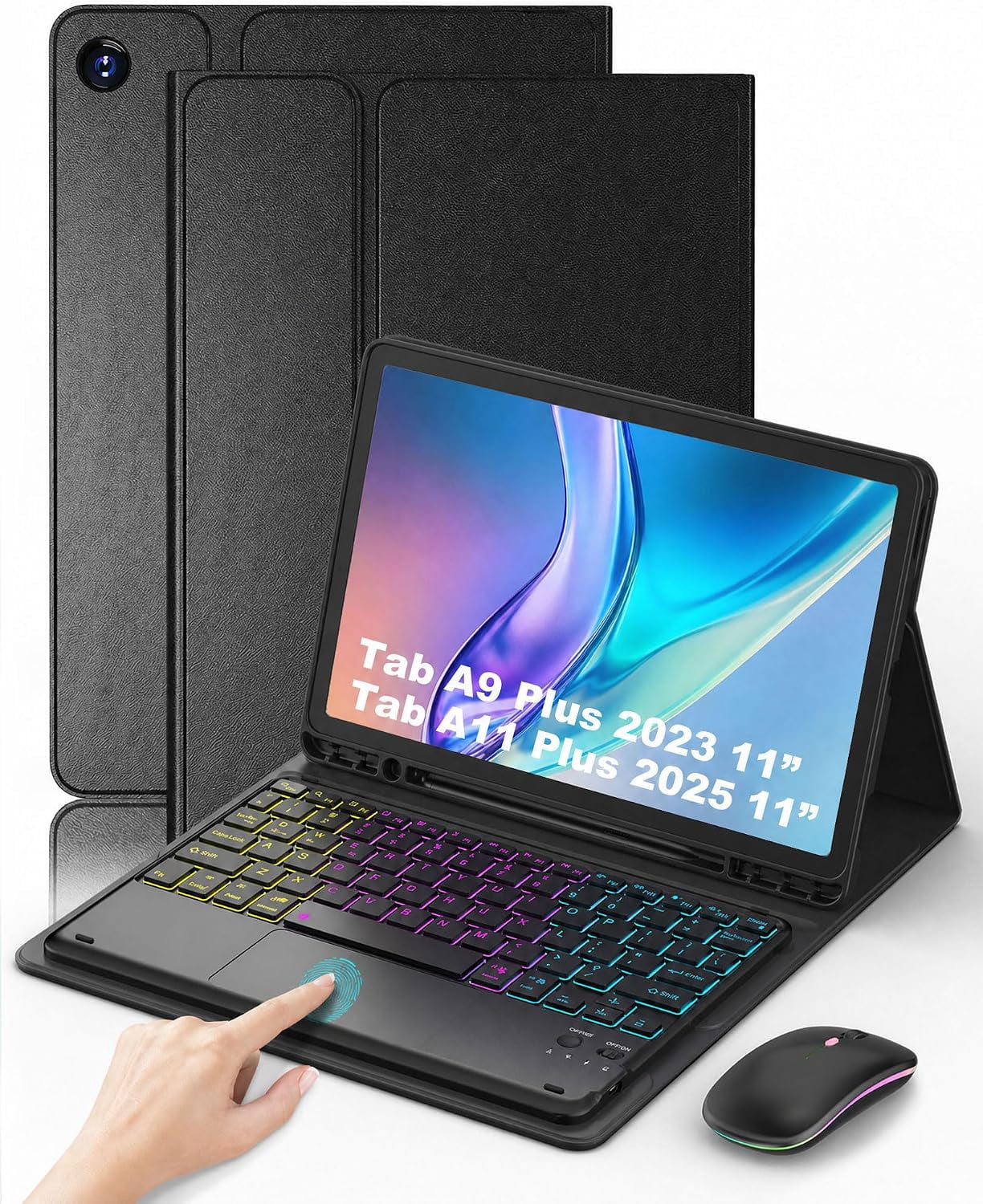 Tablet Case Keyboard for Samsung Galaxy Tab A11+ 5G/ A9+ Plus 11 Inch ...