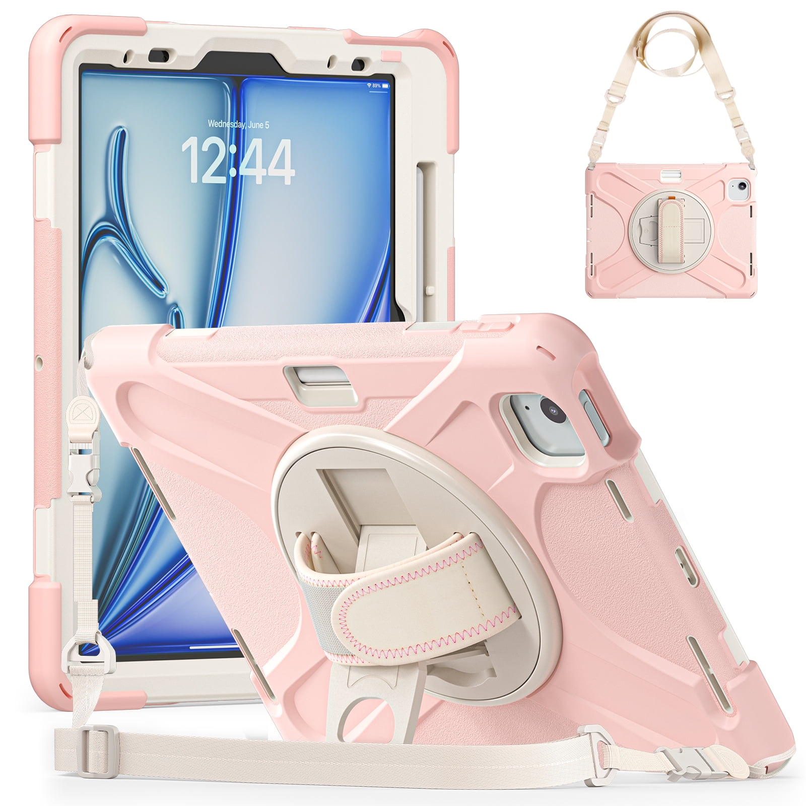 Tablet Case Rugged Silicone Hard for iPad Air 11 5 4 2024 Cover for ...