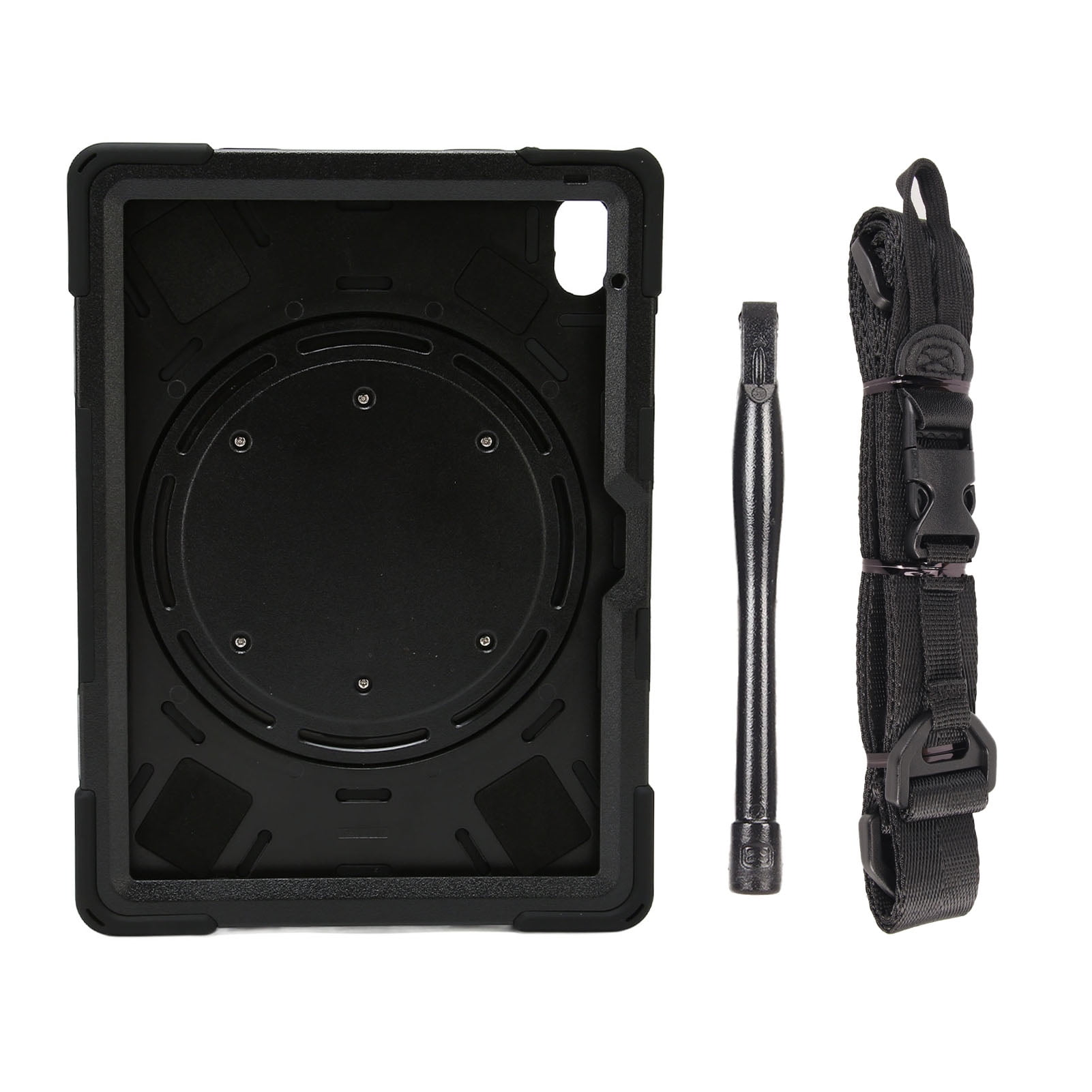 Tablet Case Silicone Hard PC Precise Cutouts Adjustable Strap 360 ...