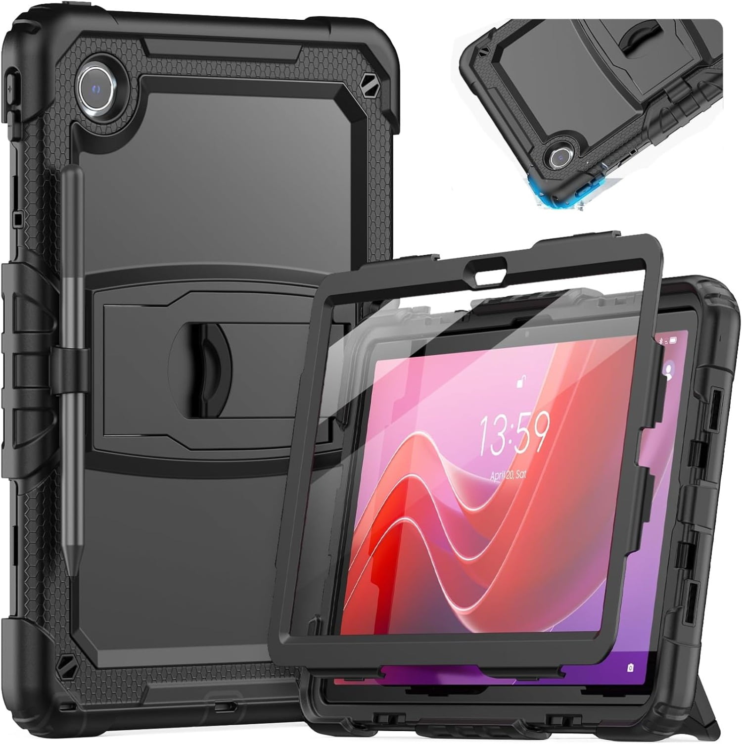 Tablet Case for Tab M11 Shockproof with Screen Protector/Built-in Stand ...