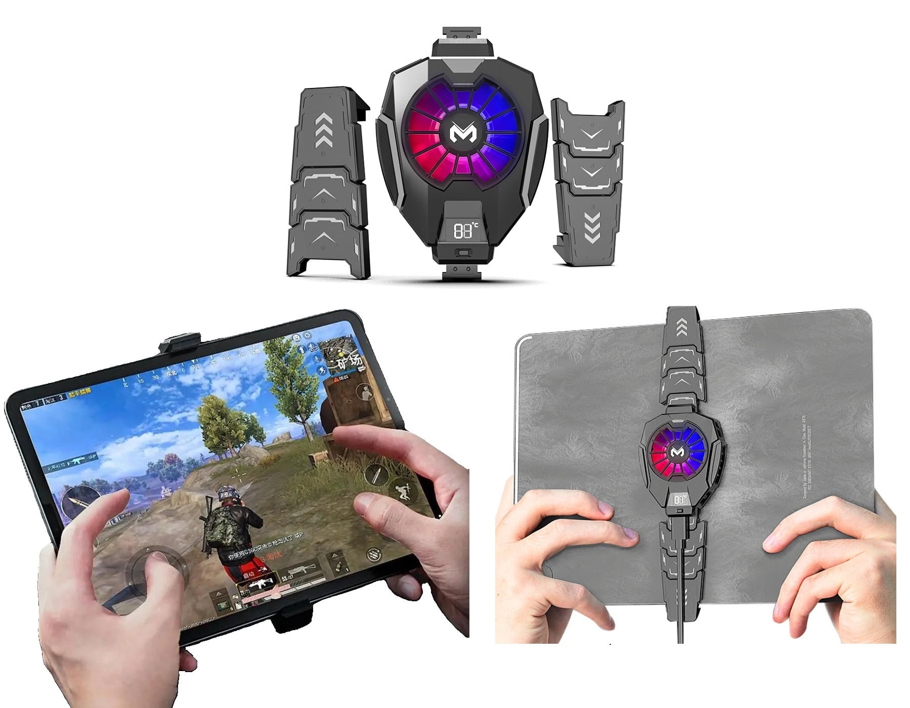 Tablet Cooler Semiconductor Fan Gaming and Live Stream Fast Cooling Pad ...