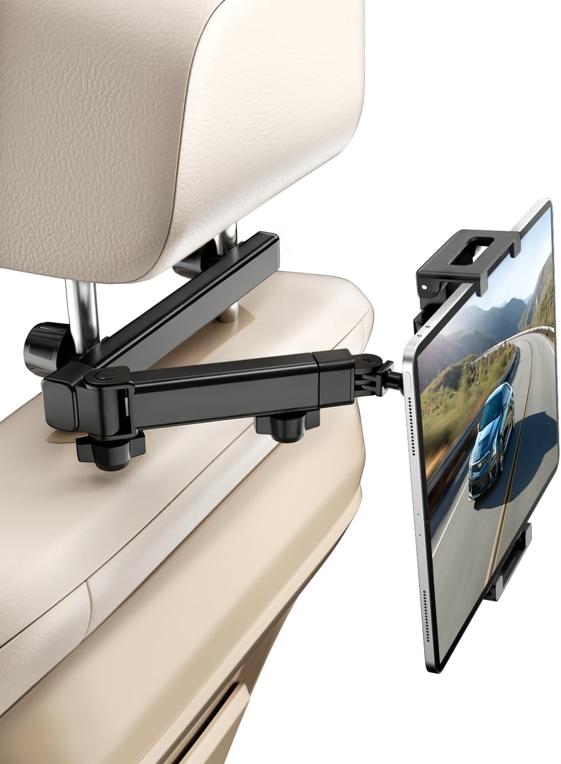 Tablet Holder for Car, Extendable & Pivoting Headrest Mount to Keep ...