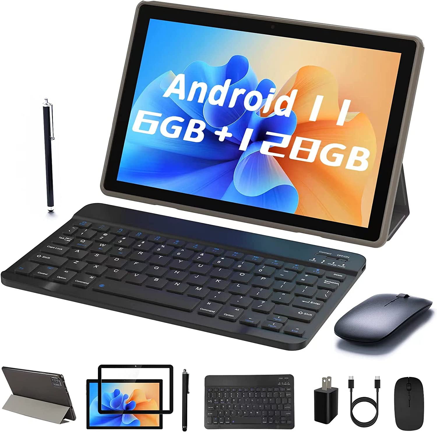 2024 Latest 10.1 inch 2 in 1 Tablets, 6GB RAM, Android 11, Quad Core ...