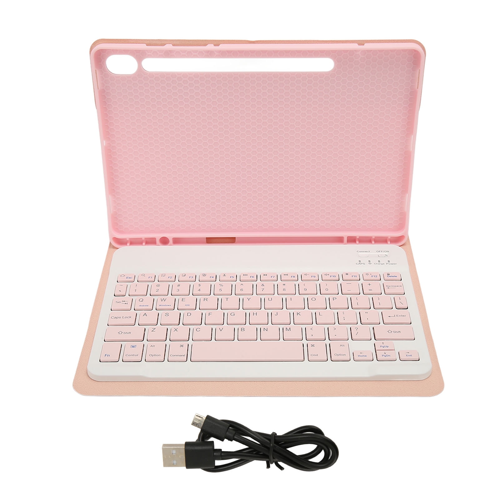 Tablet Keyboard BT Connection PU Leather Precise Cutouts Waterproof ...