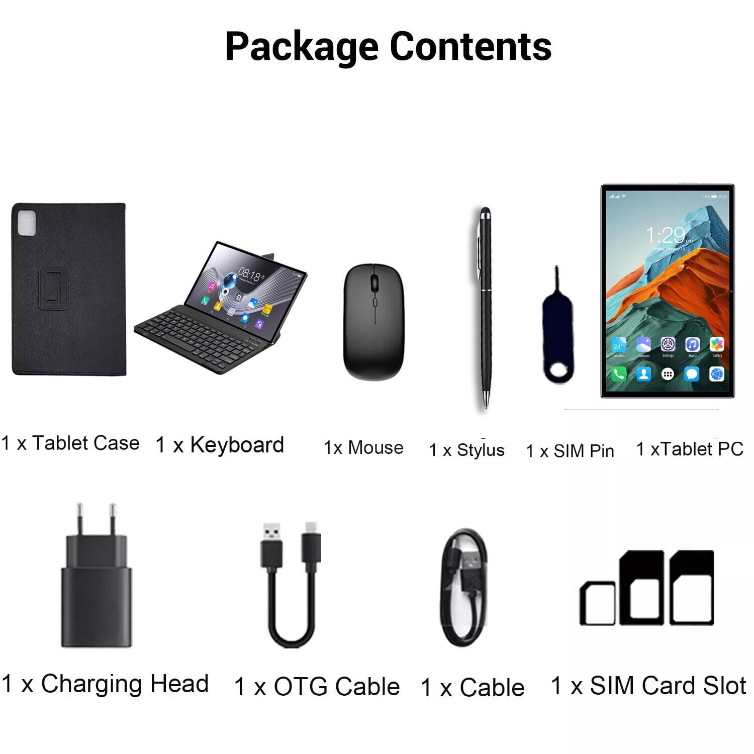 Tablet PC 10" Tablet 16GB+256GB Android 14 1920X1200 HD Dual Camera ...