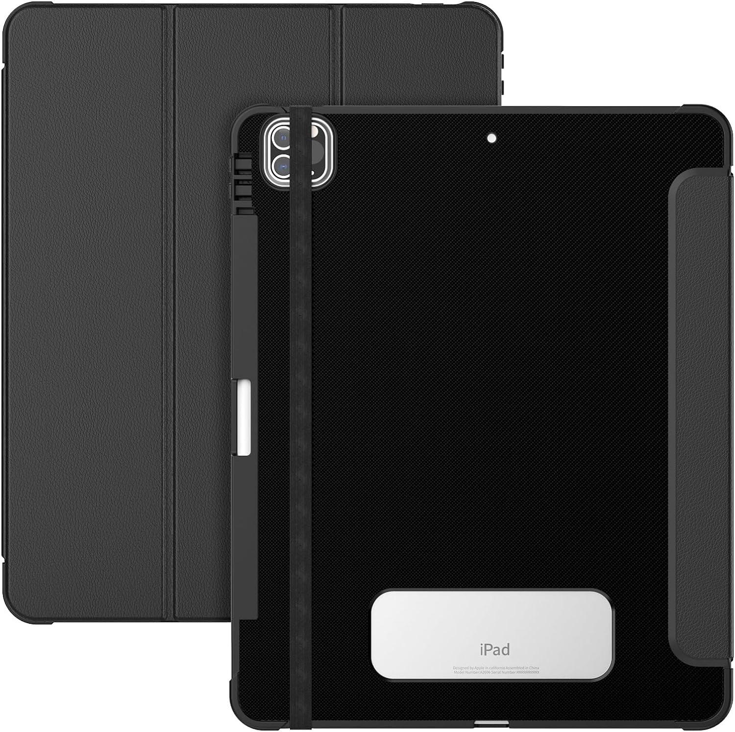 Tablet Protection Carbon Fiber Textures Tri-Fold Smart Tablet Case ...