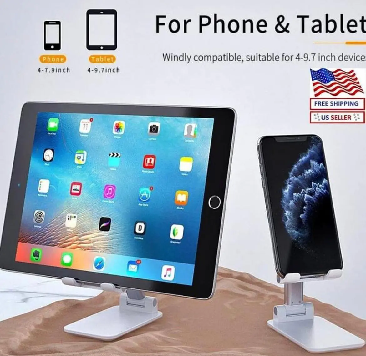 Tablet Stand Holder Adjustable Portable Desktop Holder Dock - Walmart.com