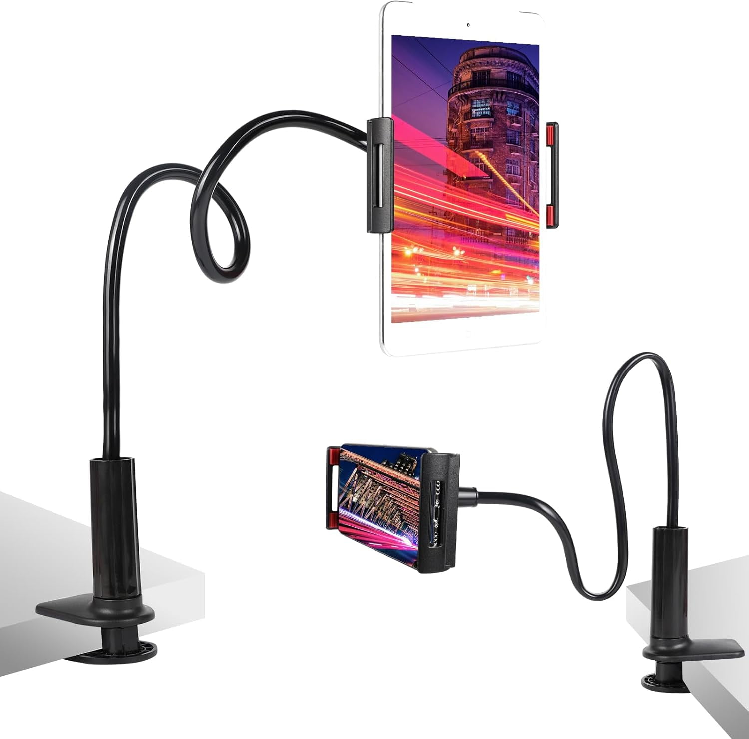 Tablet Stand Holder for Bed, Gooseneck Adjustable Flexible Long Arm ...