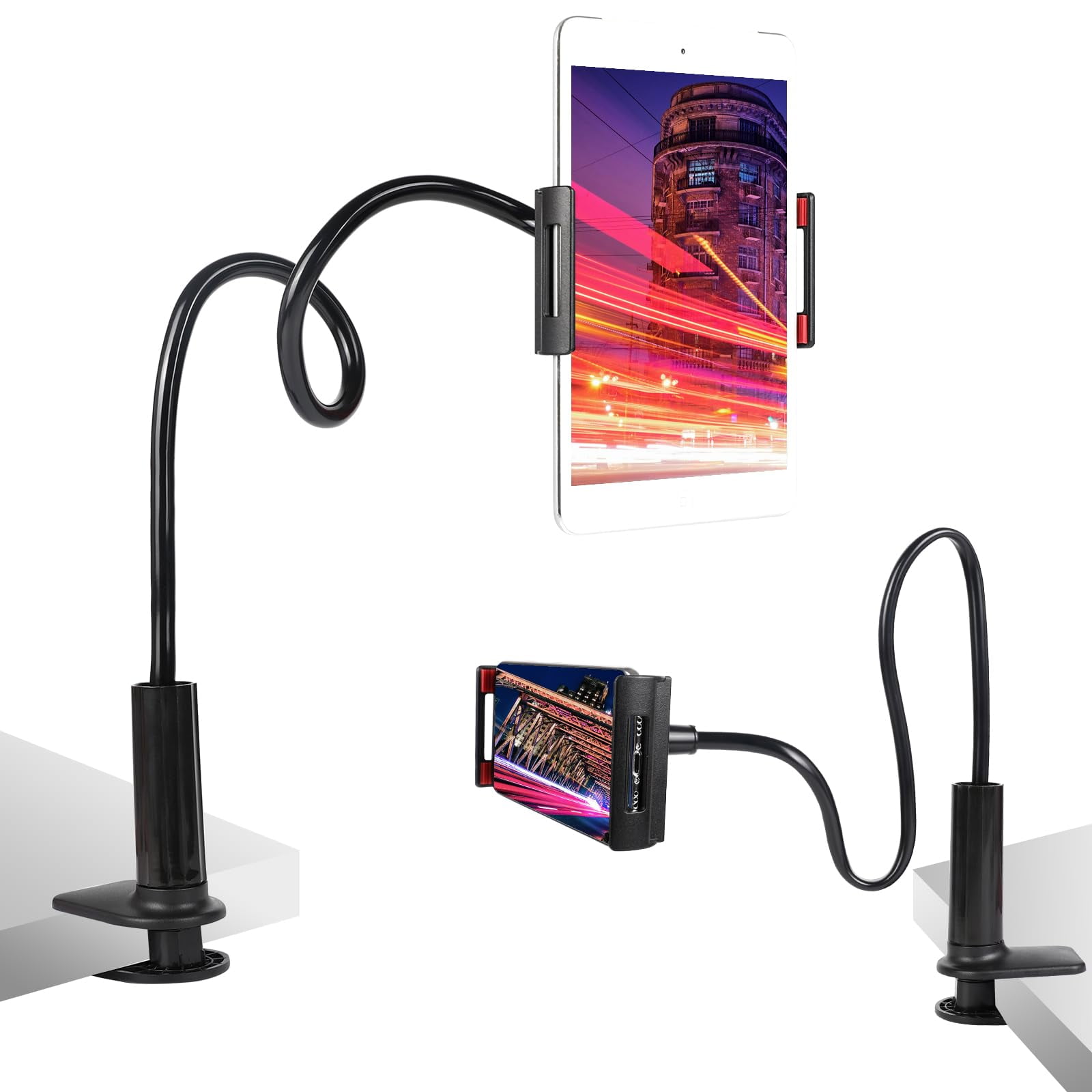 Tablet Stand Holder for Bed,Gooseneck Adjustable Flexible Long Arm ...
