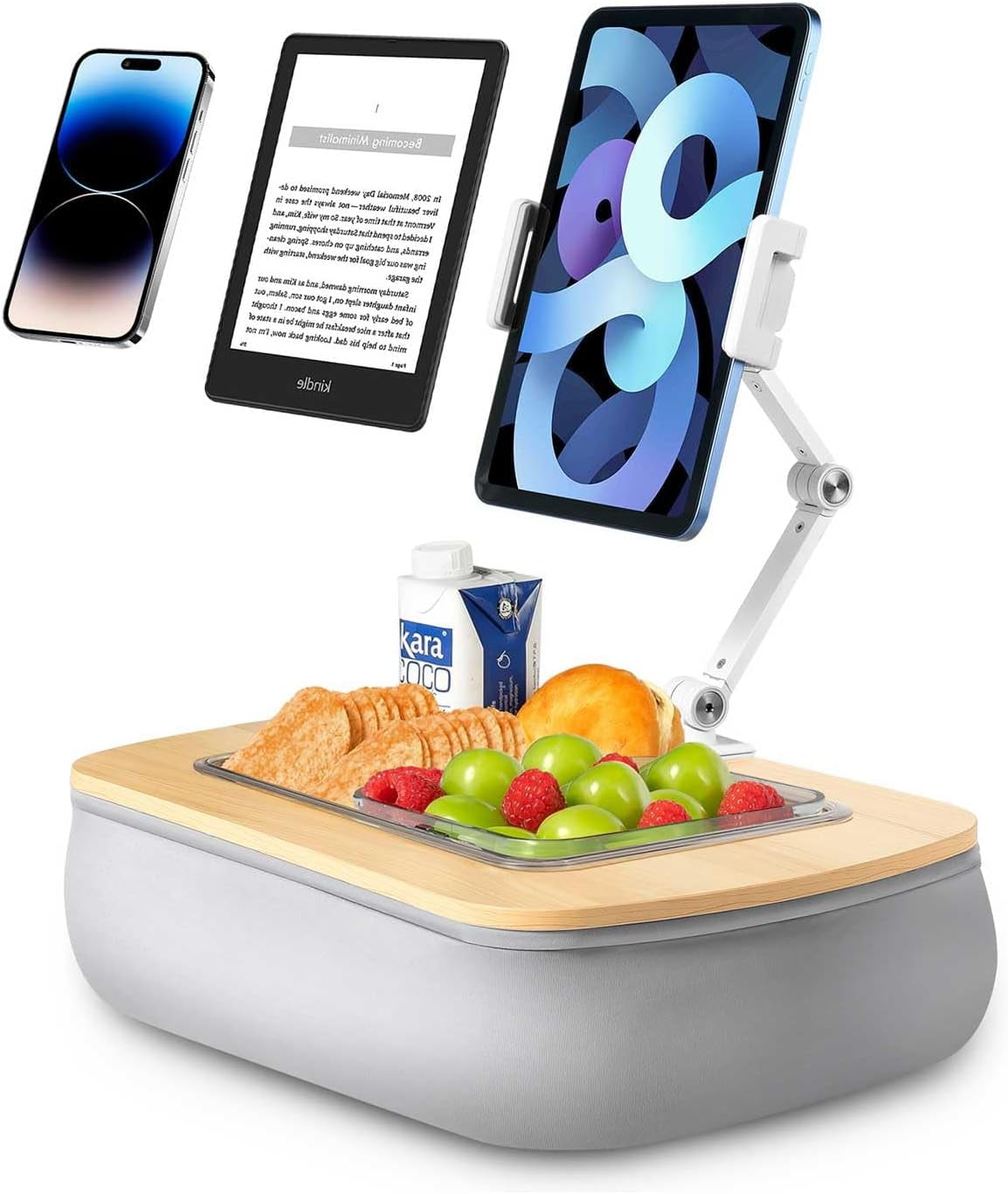 Tablet Stand Pillow, iPad Pillow Holder for Lap with Soft Bean Bag ...