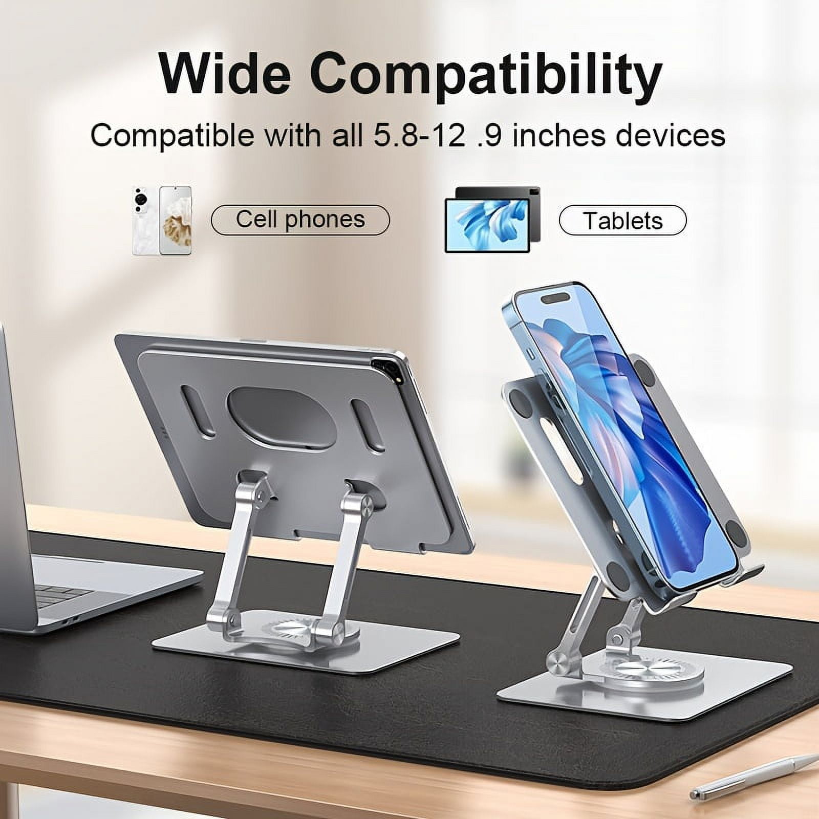 Tablet Stand With 360 Degree Rotating Base, Aluminum Tablet Stand, Pad ...