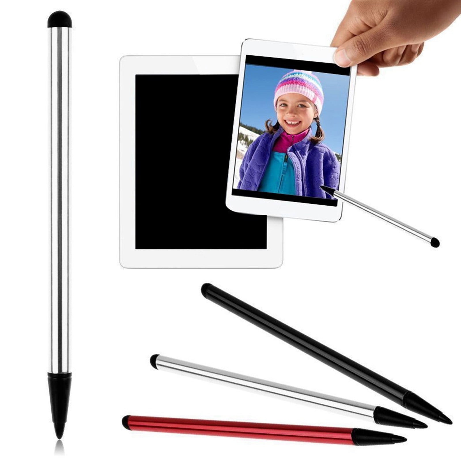 Tablet Stylus Pen, 2-in-1 Disc Ballpoint Tip, Ergonomic Design, for All ...