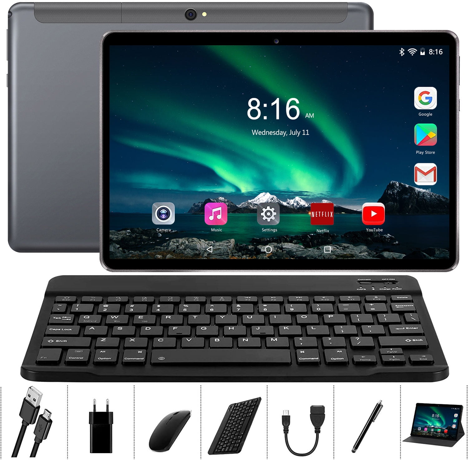 TOSCIDO 10inch Tablet, 64GB, 4GB RAM, Octa-Core, Android 10, 5000mAh ...