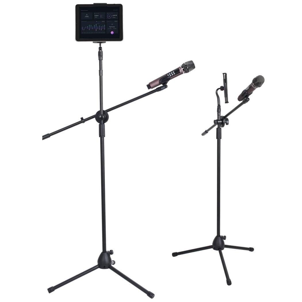 Tablet Tripod with Mic Boom, Tablet and Microphone Stand with ...