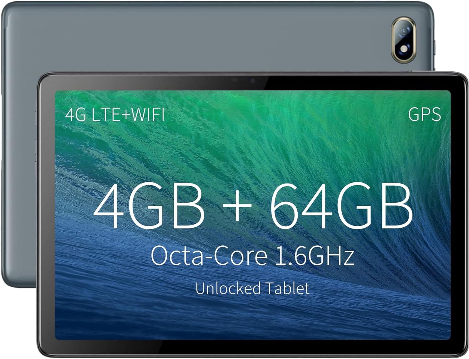 Tablet, Unlocked Android Tablet 4GB RAM 64GB ROM 128GB Expandable Octa ...