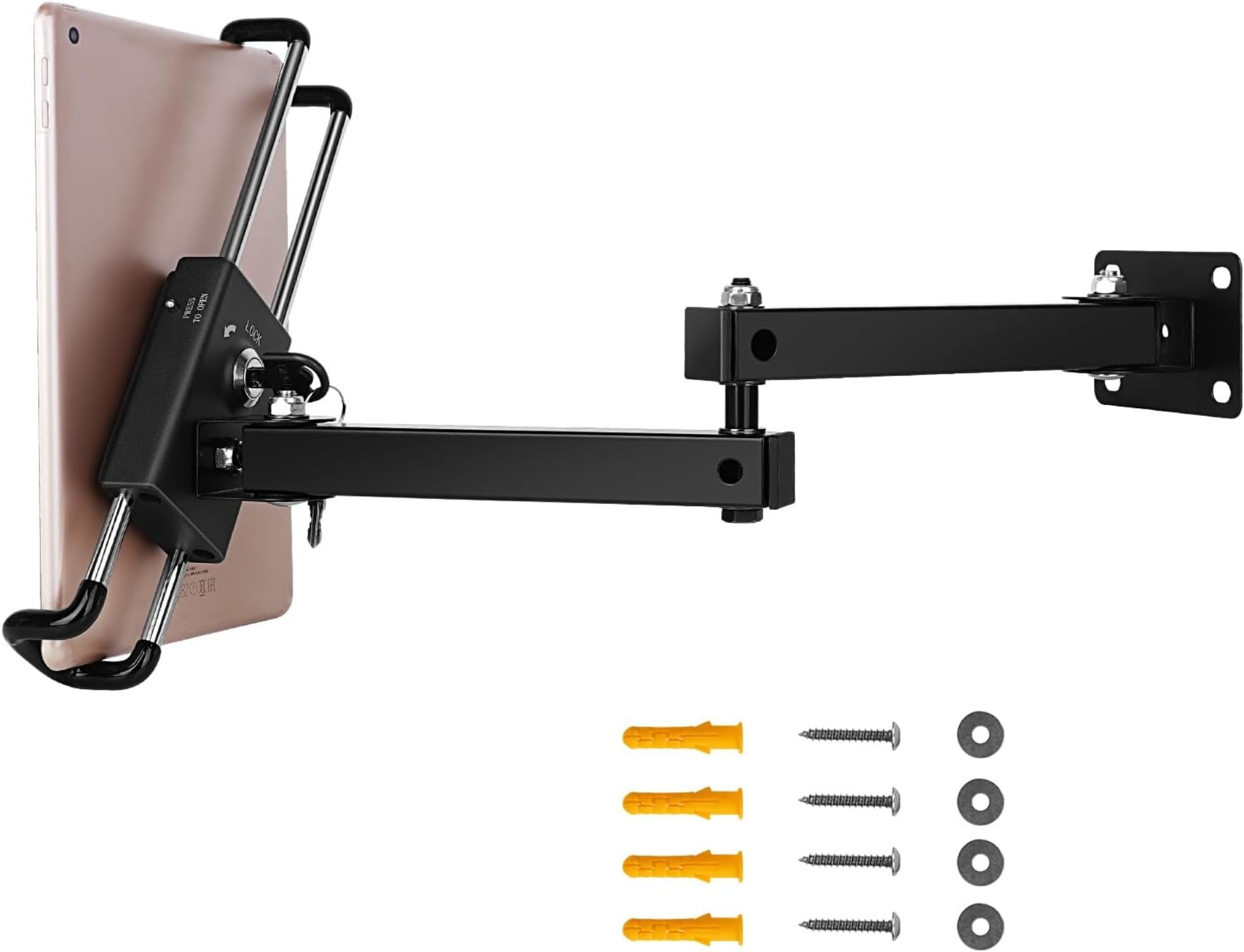 Tablet Wall Mount Bracket for 7-13 inch Tablets, Anti-Theft Adjustable ...