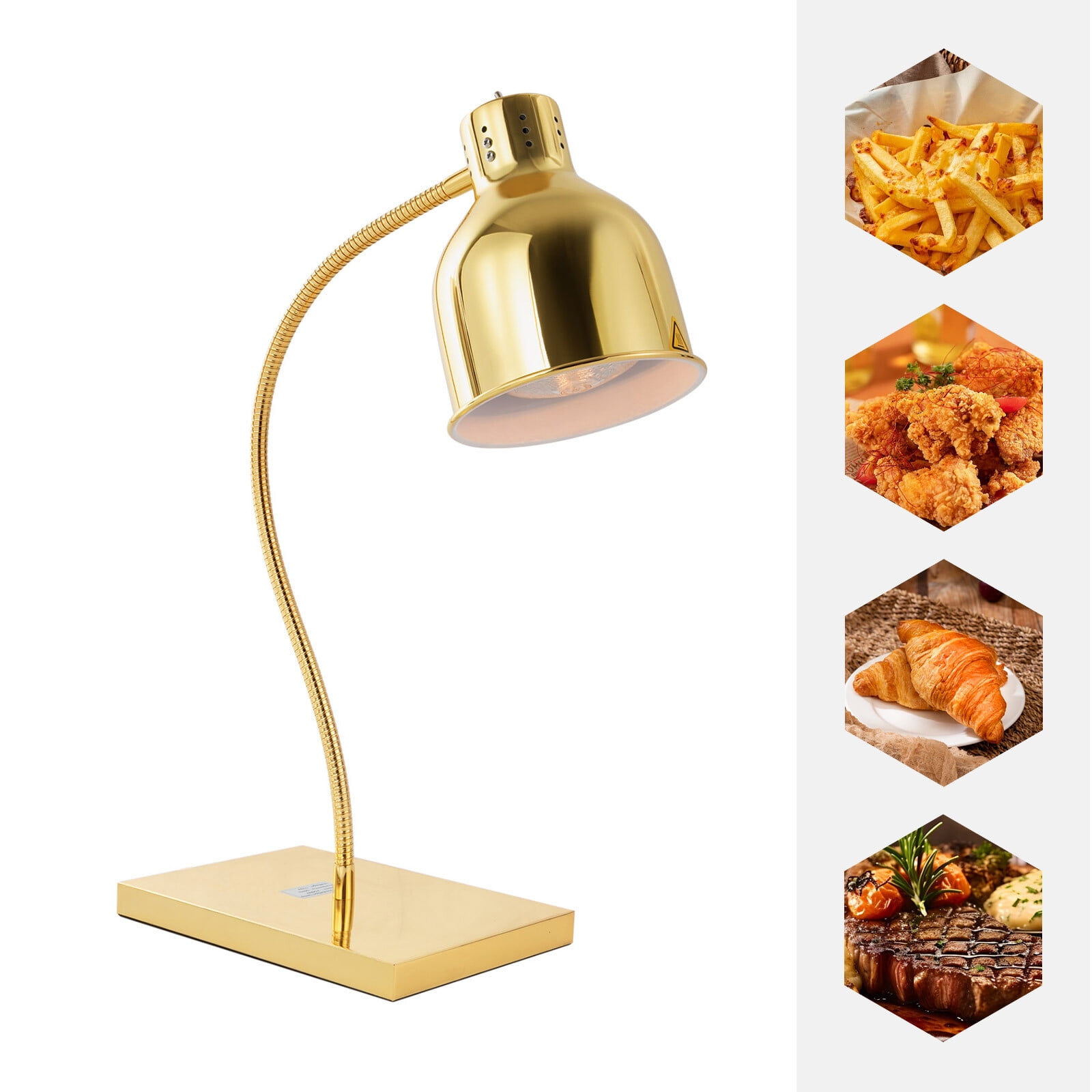 Tabletop 360° Rotating Food Heat Lamp Food Warming Light for Restaurant ...