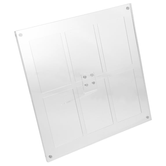Tabletop Acrylic Photo Frame 6-grid Photo Display Frame Clear 3 inch ...