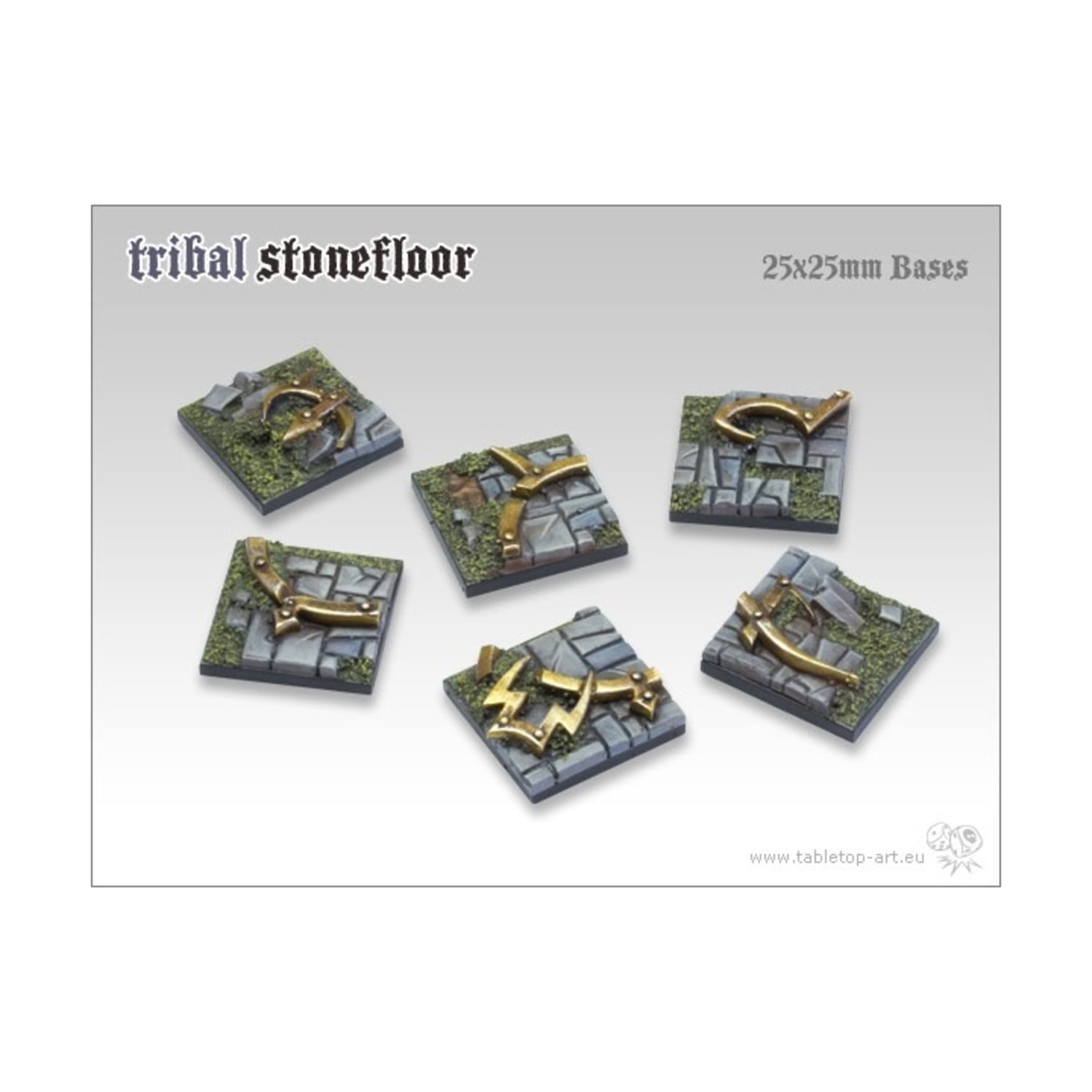 Tabletop Art 25mm Square Infantry Base - Tribal Stone Floor New ...