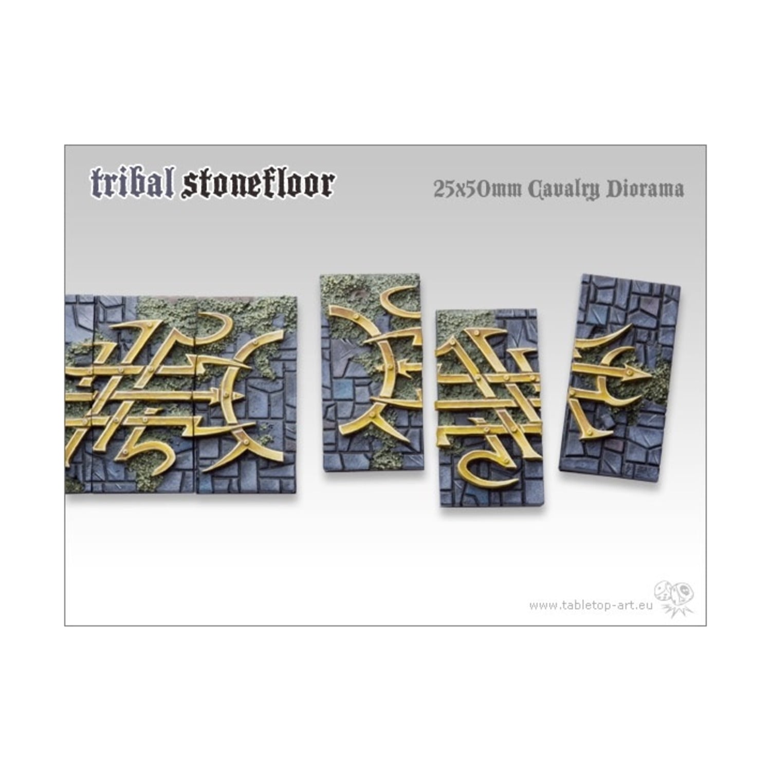 Tabletop Art 25x50mm Cavalry Diorama Base - Tribal Stone Floor New ...