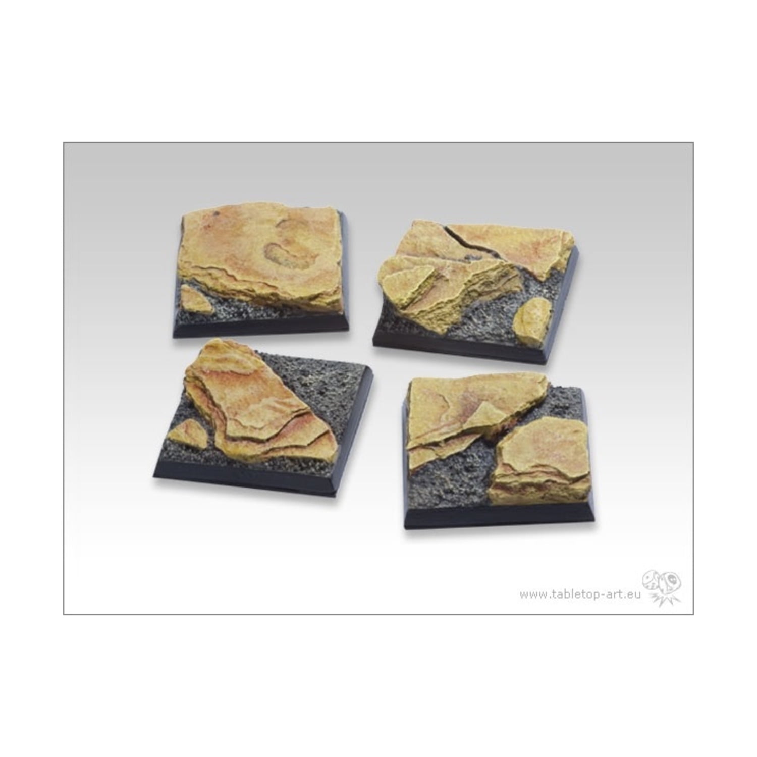 Tabletop Art 40mm Square Monster Base - Shale Ground New - Walmart.com