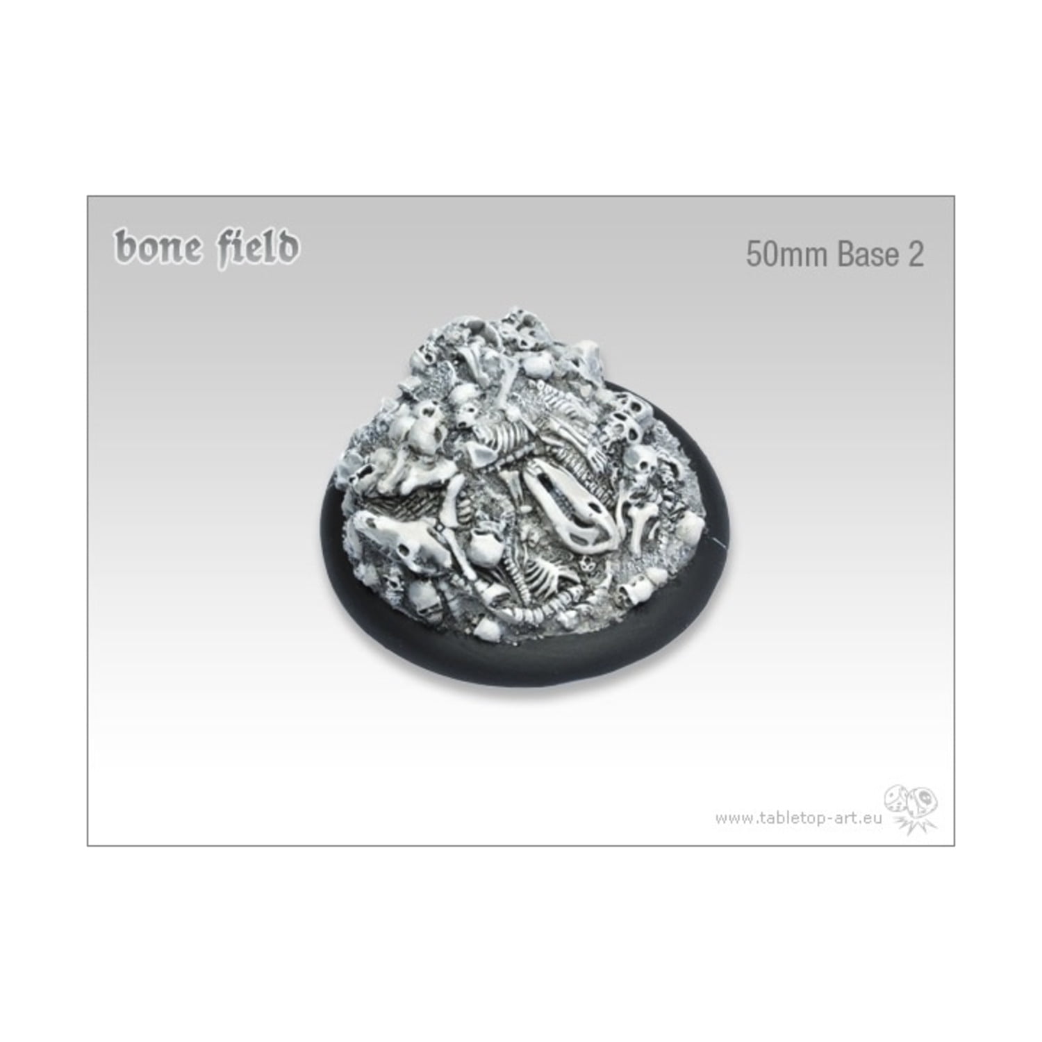 Tabletop Art 50mm Round Base w/Lip - Bone Field #2 New - Walmart.com