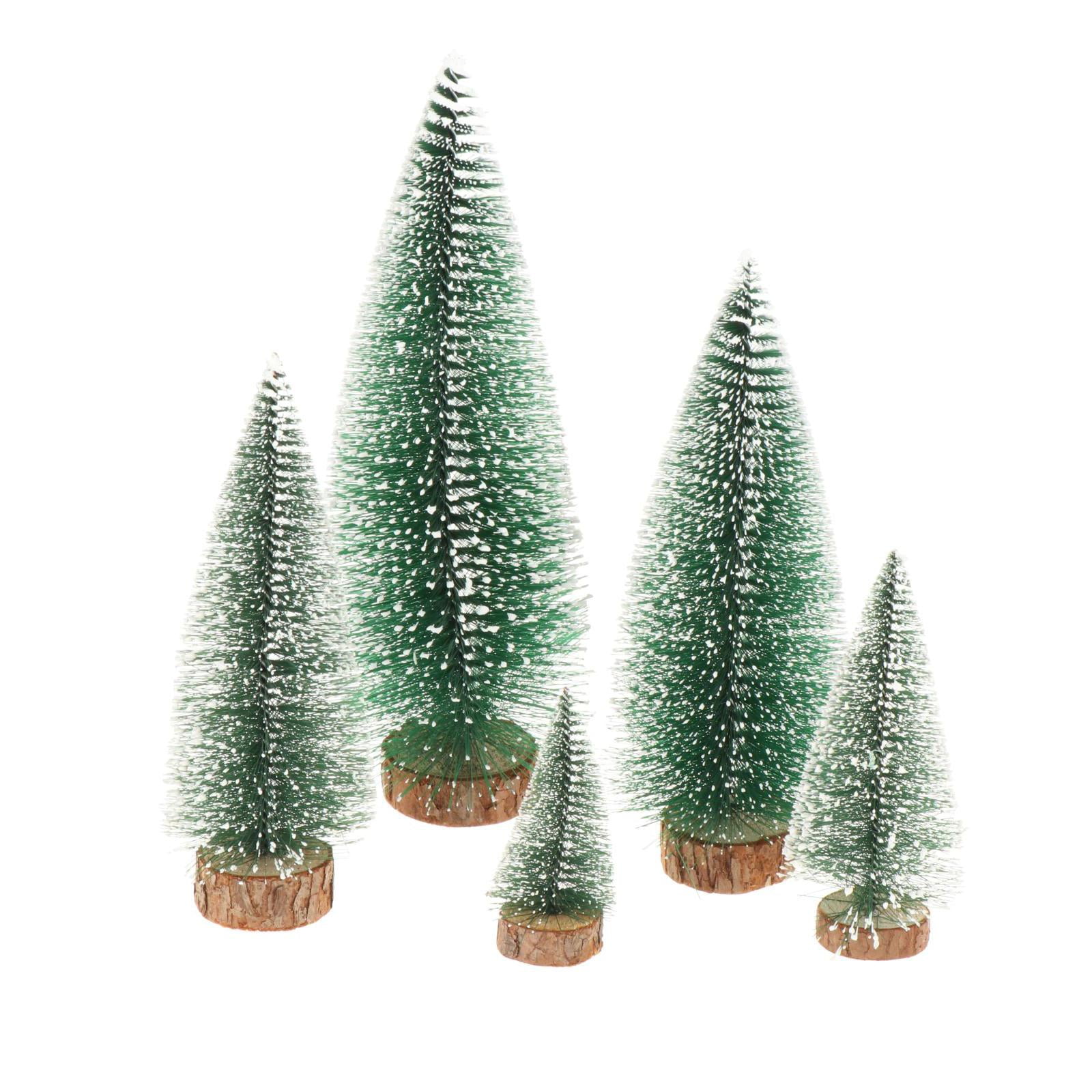 Tabletop Artificial Christmas Tree Snowy Tree Holiday Miniature Tree ...