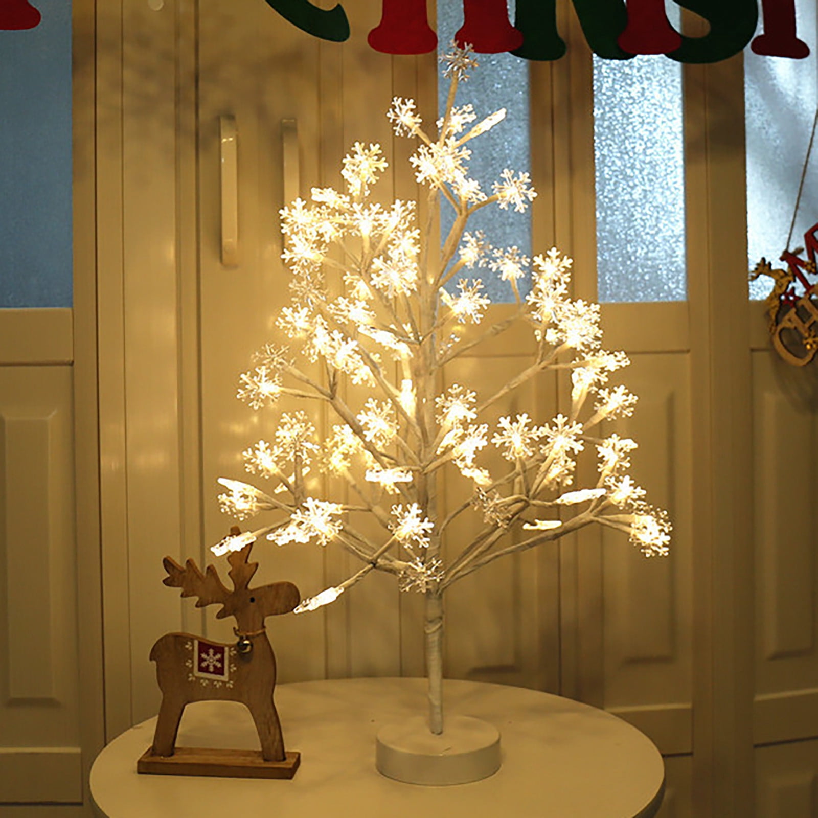 Tabletop Bonsai Tree Artificial Tree Lamp Battery/USB Operated For ...