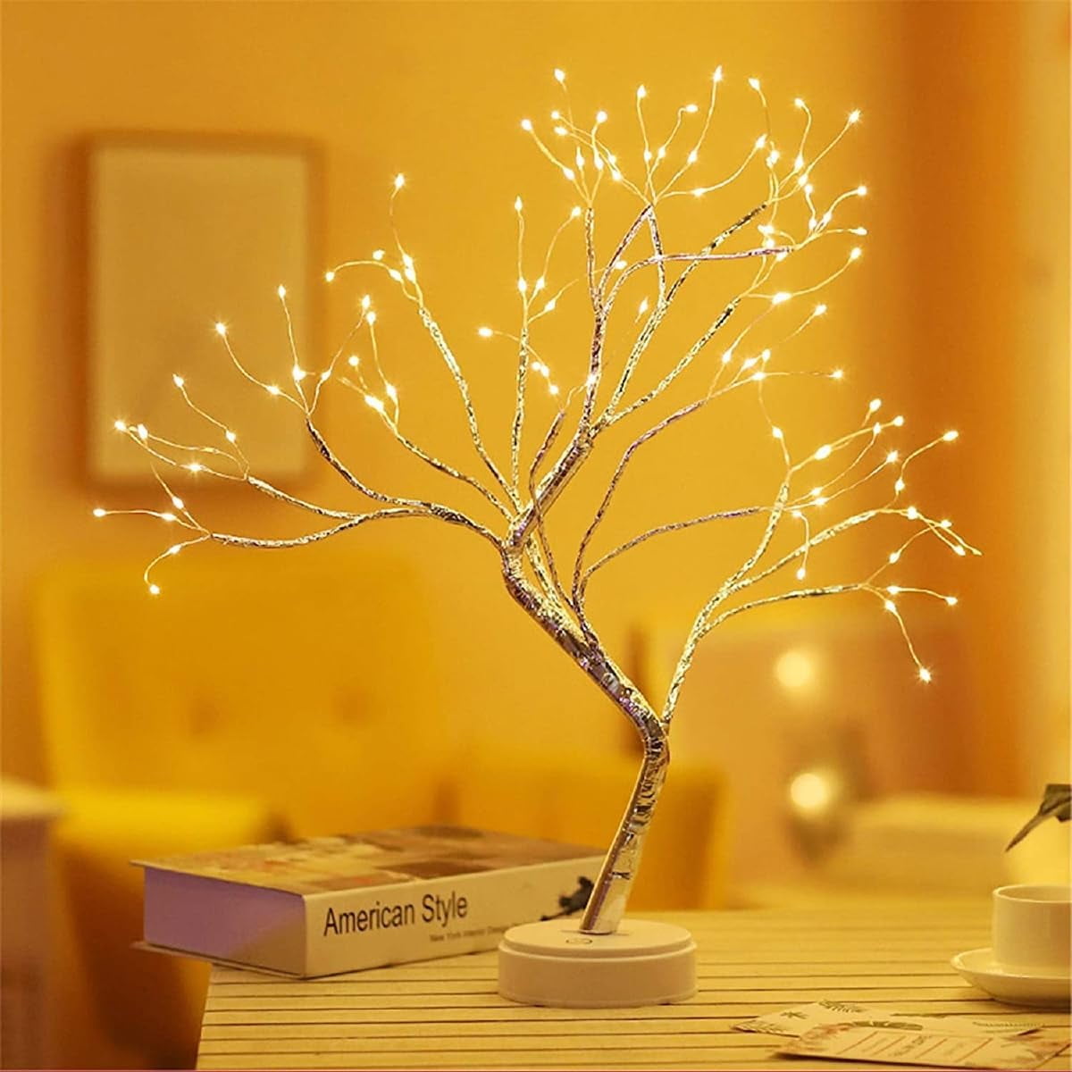 Tabletop Bonsai Tree Branch Light, 72/108 LED Wire String Lights with ...