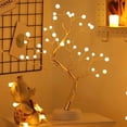 Tabletop Bonsai Tree Light with 36 Pearls LED, DIY Artificial Twinkling ...