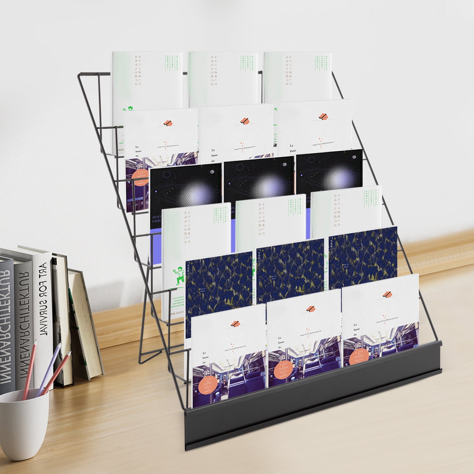 Tabletop Book Rack, Magazine Rack for Table Top, Book Display Stand ...