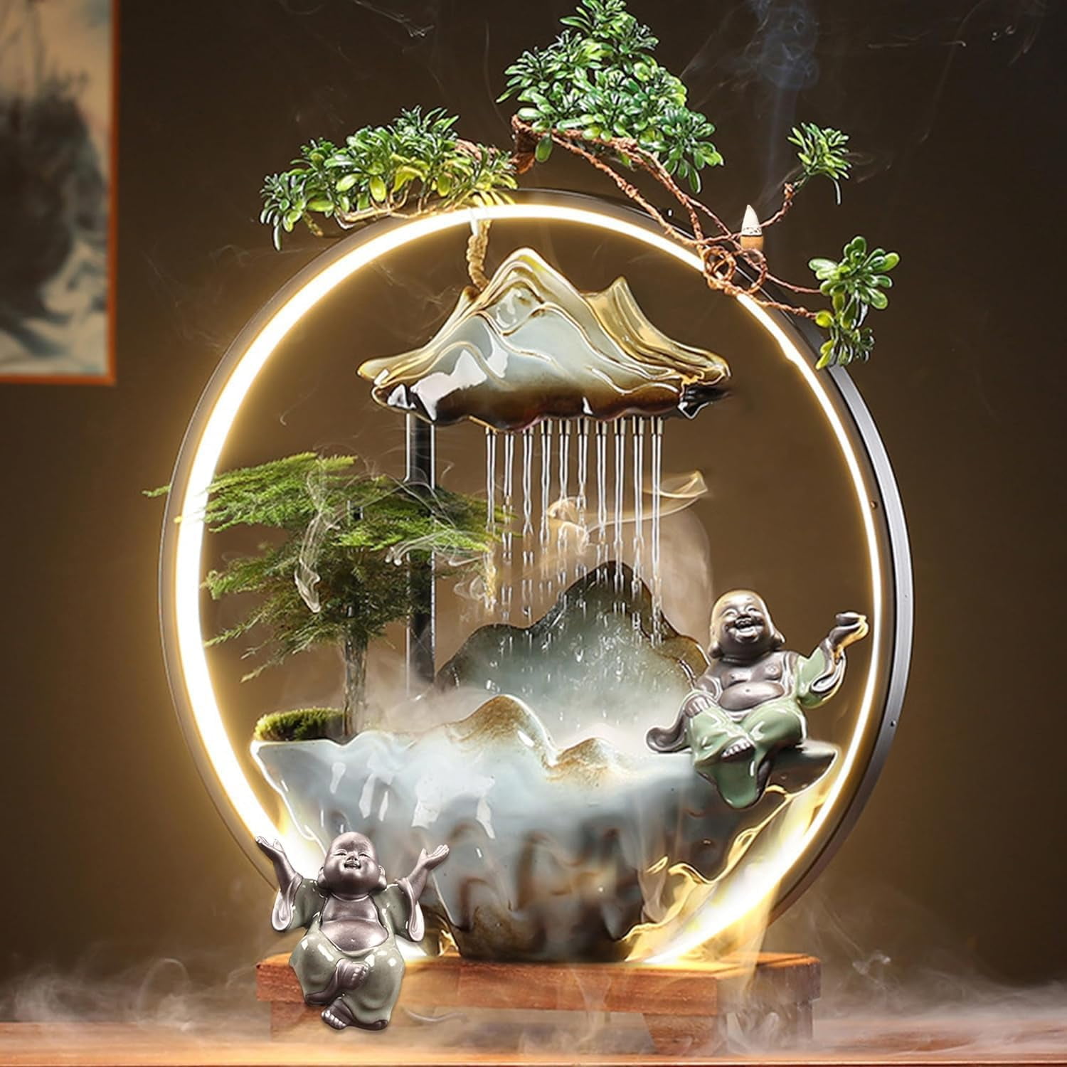 Tabletop Buddha Fountains Indoor Buddha Tabletop Water Fountains with ...