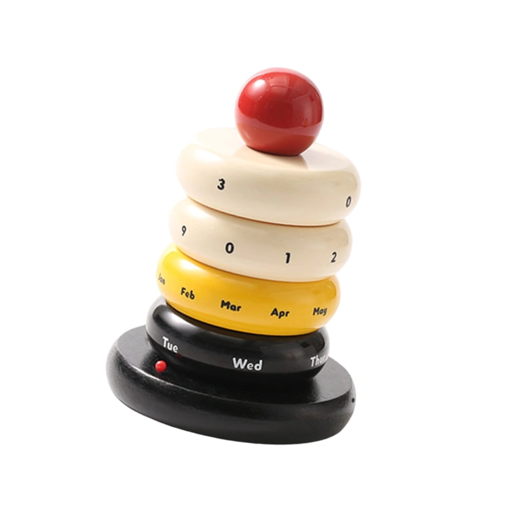 Tabletop Calendar Rotating Desk Calendar Date Display Calendar ...