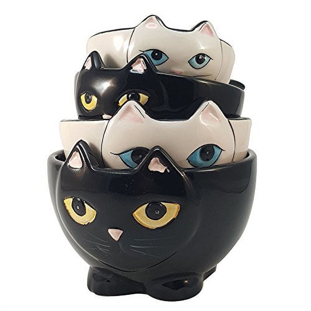 Tabletop Cat Lover Measuring Cups Ceramic Kitten Cooking Chef 11721 ...