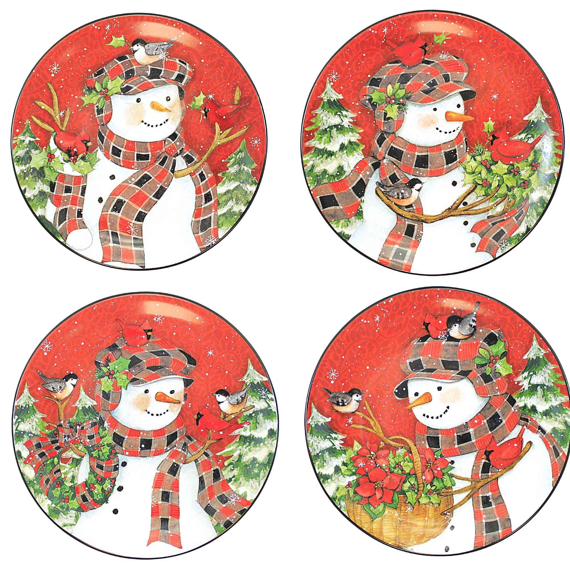 Winter Cardinal Plates
