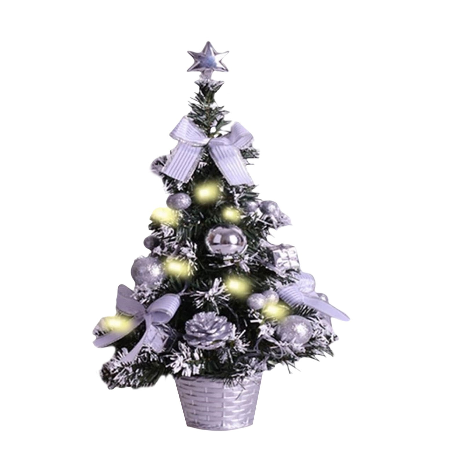 Tabletop Christmas Tree with Lights, 45CM Mini Tabletop Christmas Tree ...
