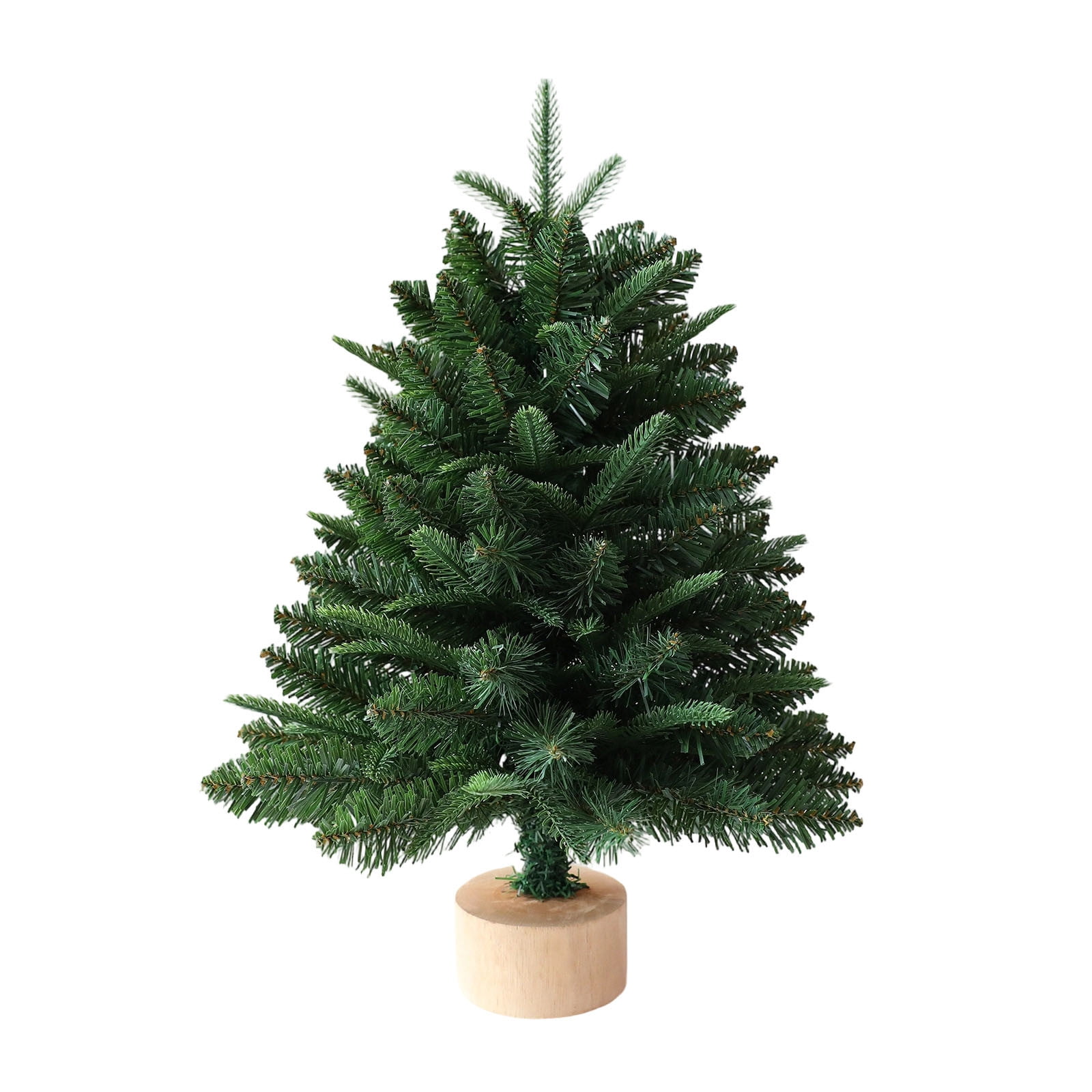 Tabletop Christmas Tree,Mini Artificial Cedar Tree with Wooden Base ...