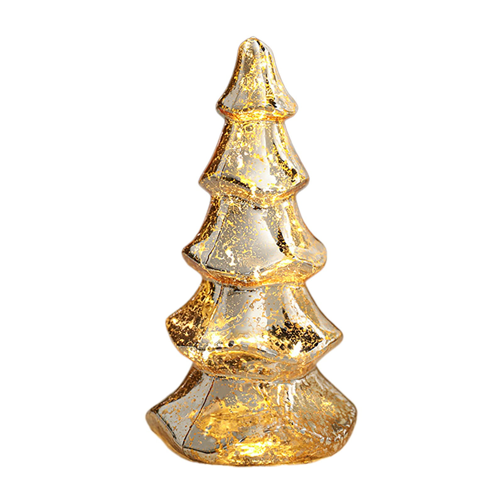 12" Decorative Tabletop Christmas Tree in Mercury Ribbed White Glass ...