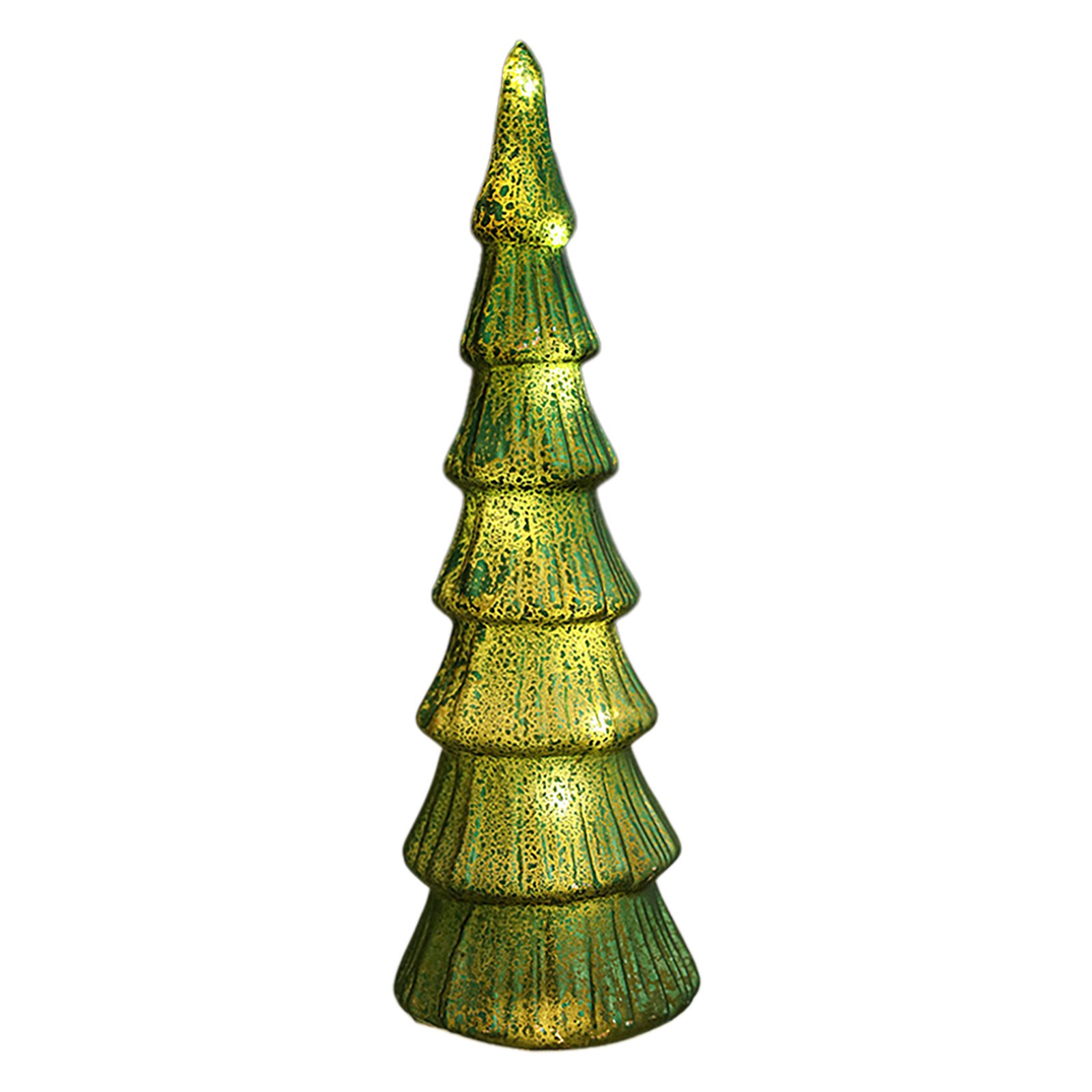 12" Decorative Tabletop Christmas Tree in Mercury Ribbed White Glass ...