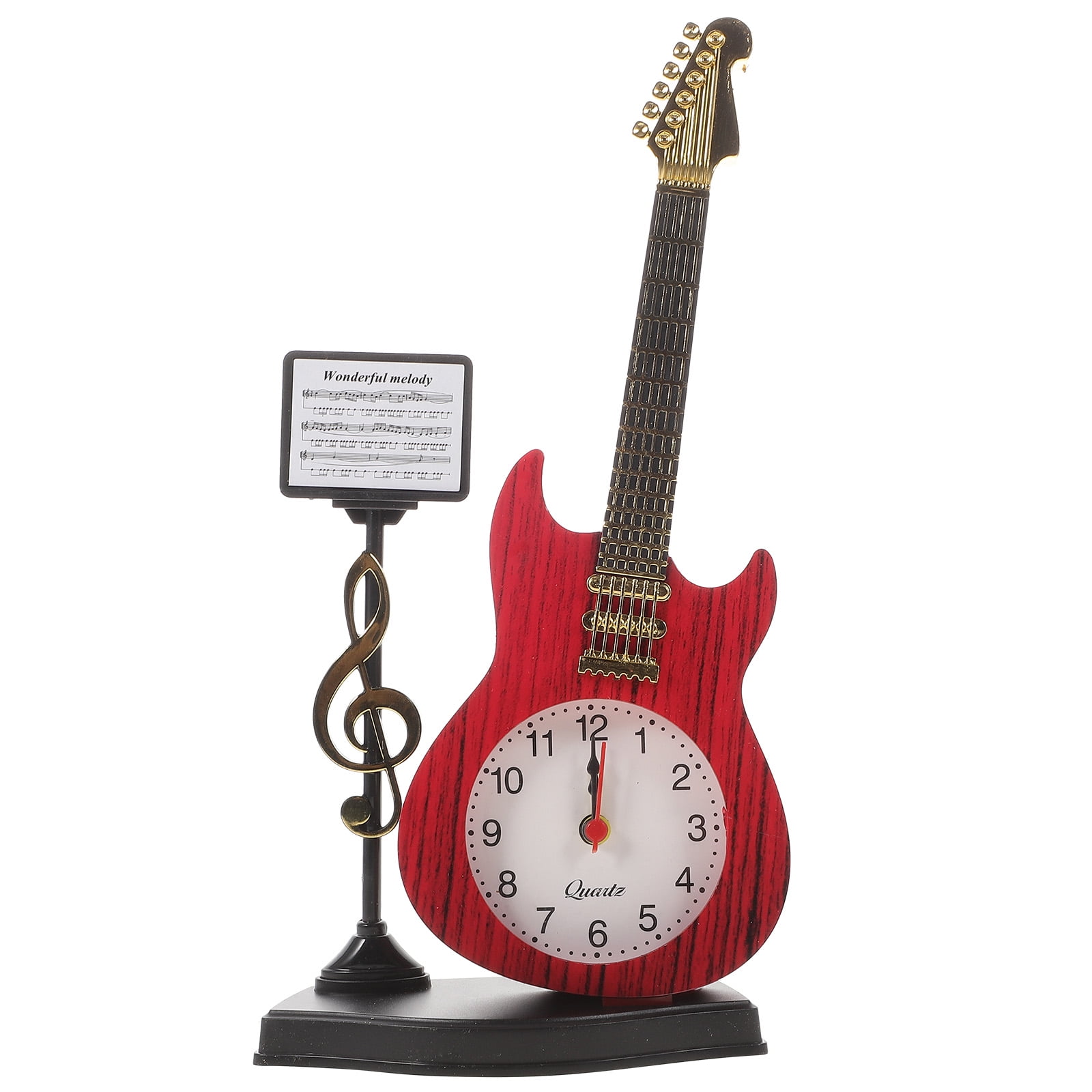 Tabletop Clock Musical Instrument Clock Decorative Desk Clock for Home ...