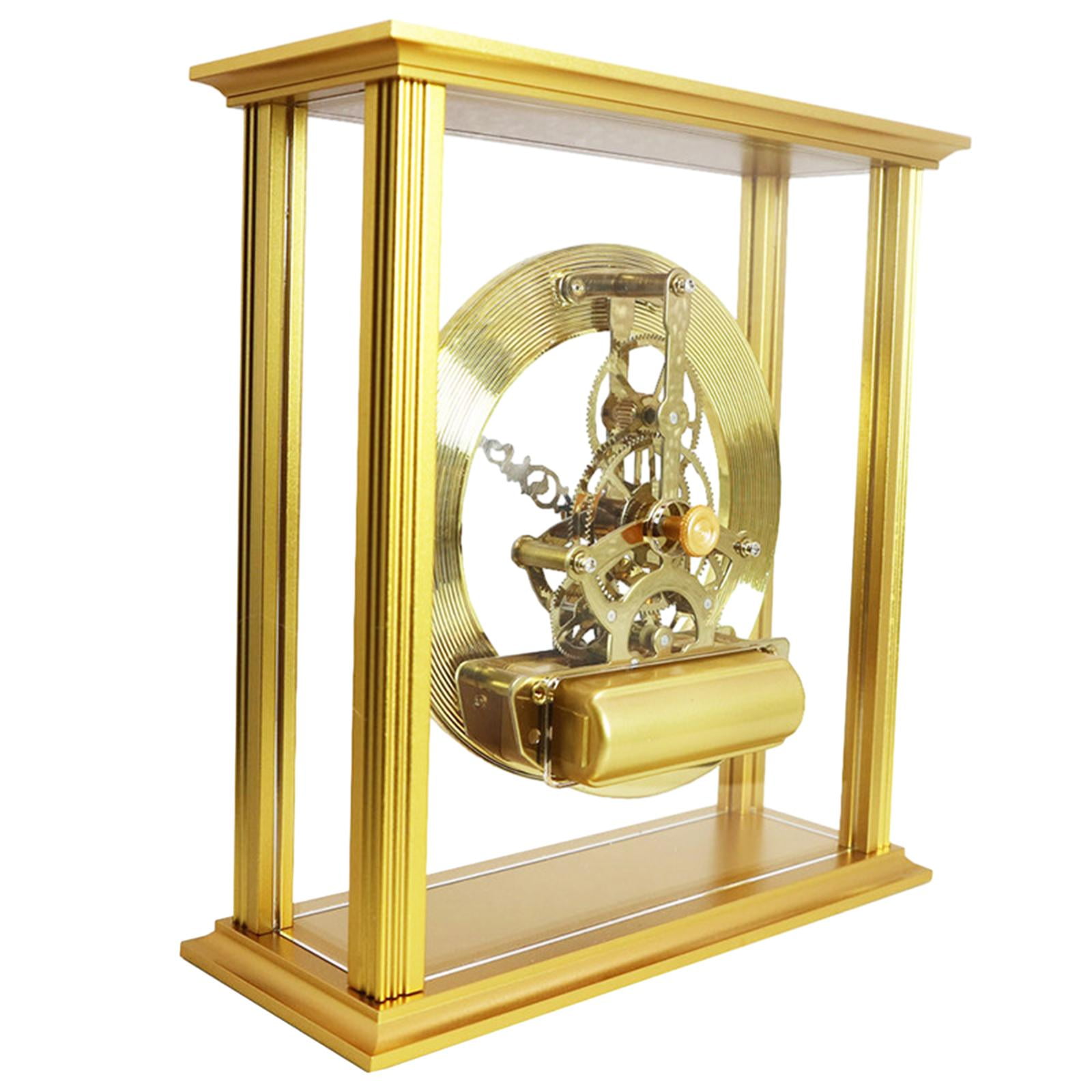 Tabletop Clock Table Desk Alarm Clock Square Decorative Antique Metal ...