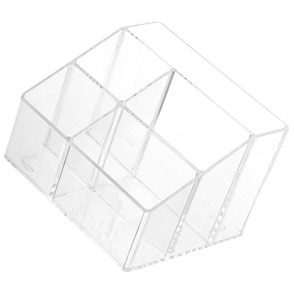 Tabletop Compartment Storage Box Transparent Stationery Holder Multi ...