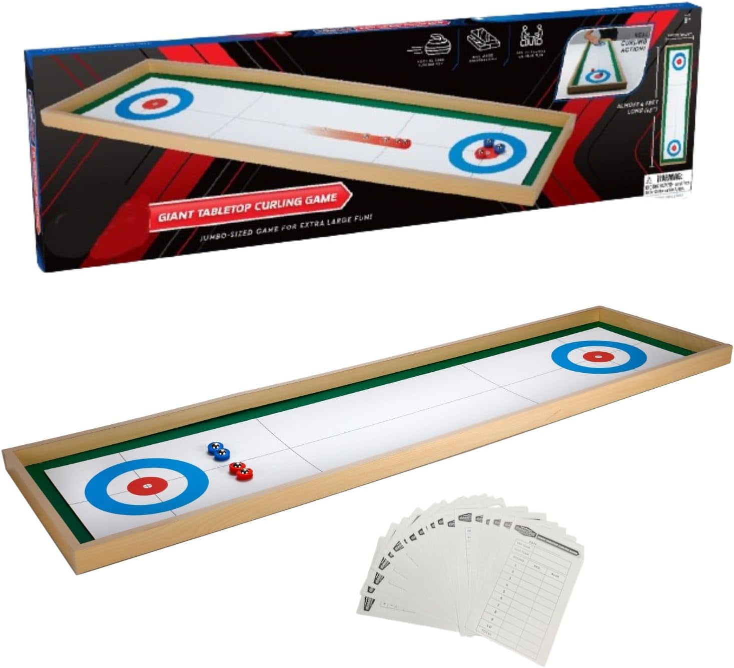 Tabletop Curling Game - Games for Elderly - Desktop, Dining Table Games ...