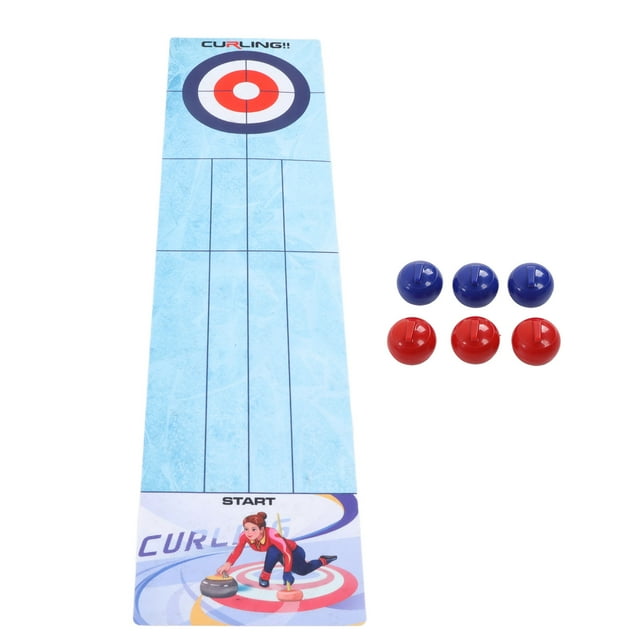 Tabletop Curling Game Roll Up Interactive Educational Competitive ...