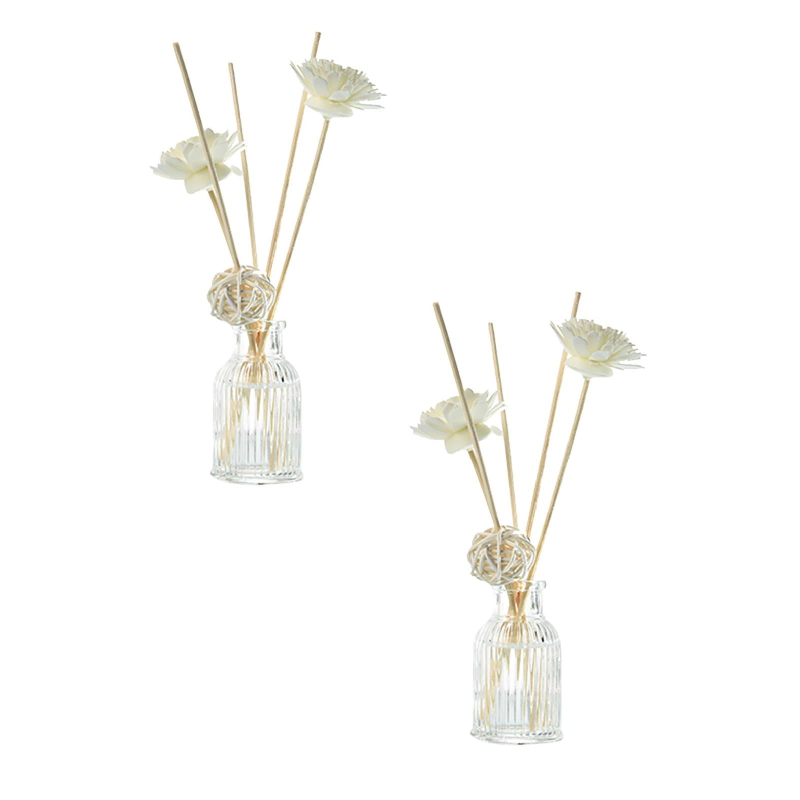 Tabletop Decor Reed Oil Diffusers with Natural Sticks, Glass Bottle and ...