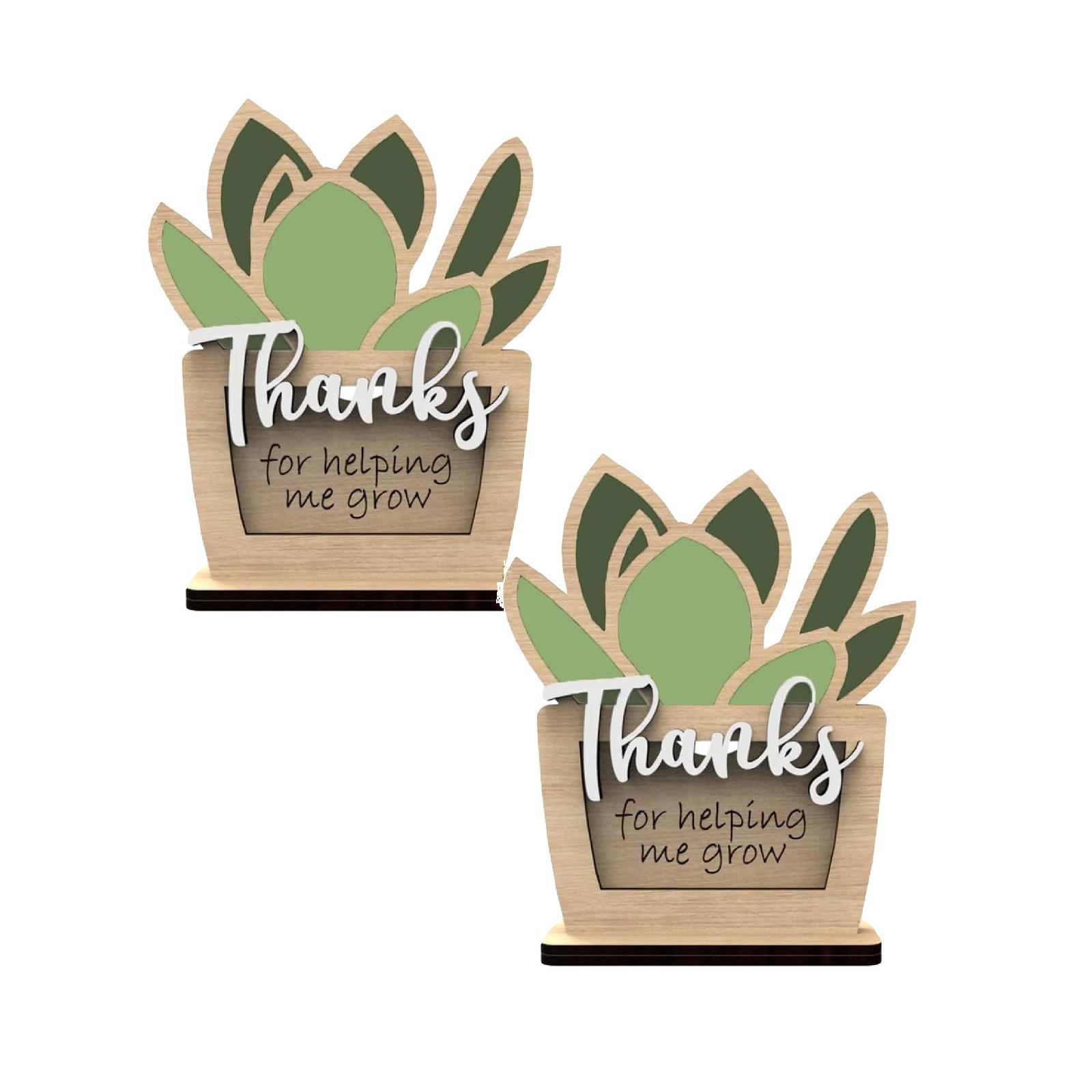 Tabletop Decor Succulent Teacher Appreciation Gift Card Holder Thank ...